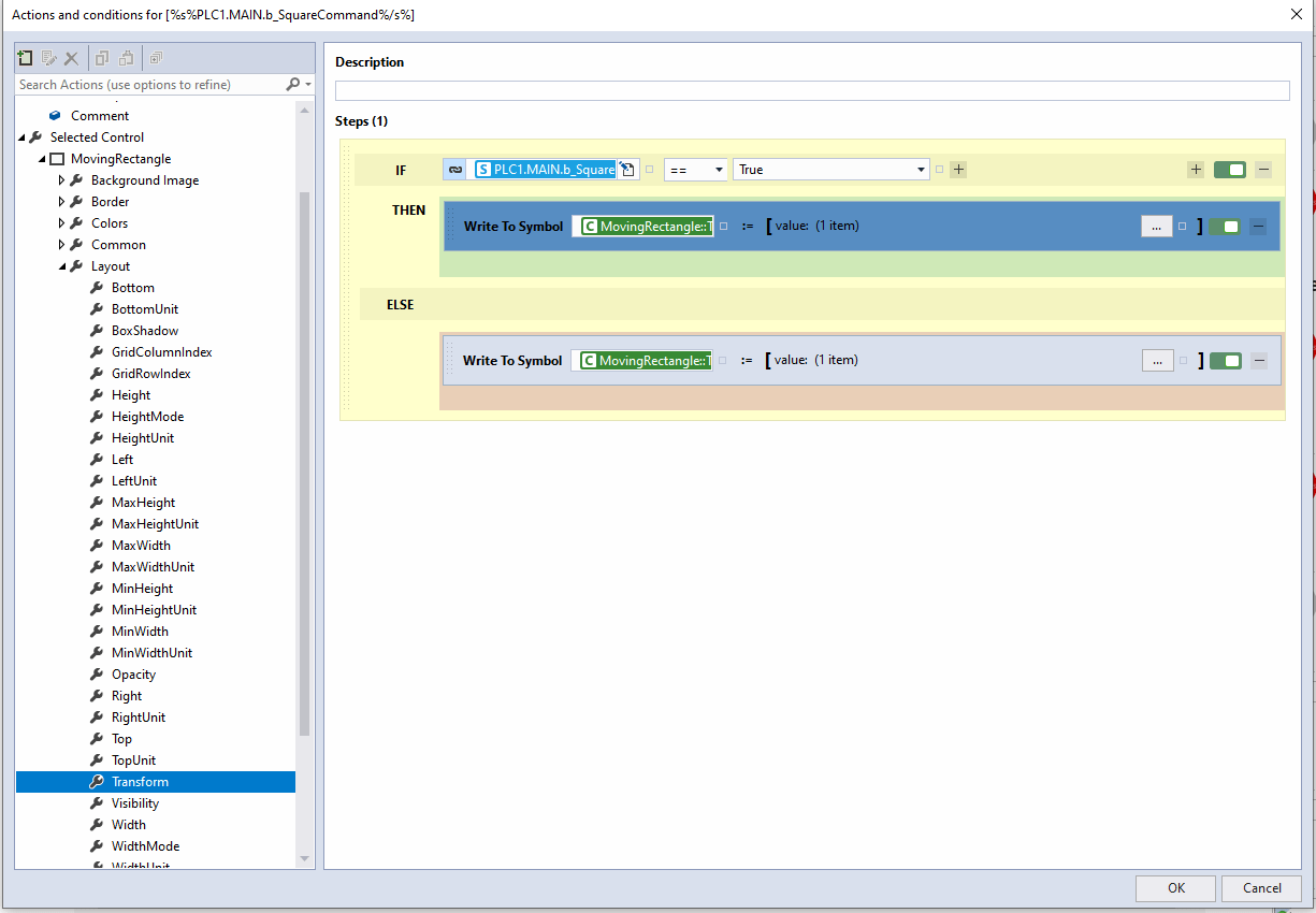 Creating A Moving Object On Hmi Screen Using The Transform Attribute Knowledge Base
