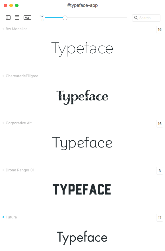 All New Typeface 2 Typeface App
