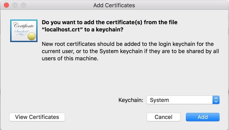 Macos Create Localhost Ssl Certificate To Setup Https