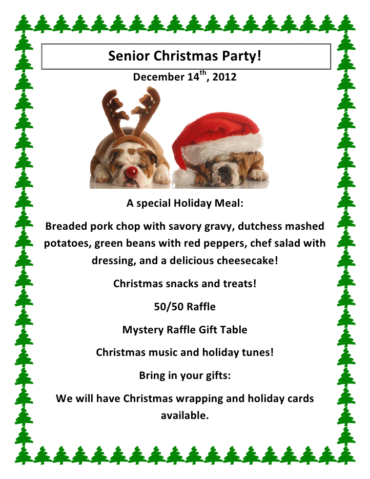 Senior Christmas Party! – University District Community Development ...