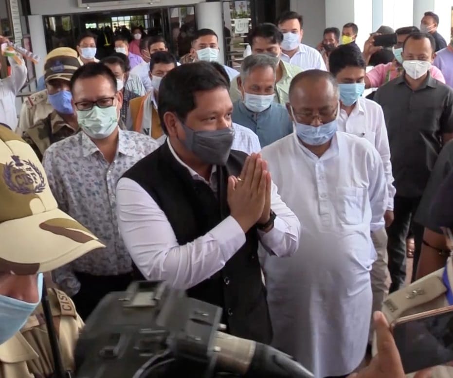 NPP leader Conrad Sangma in Imphal to Meet Party Members for 2022 Election