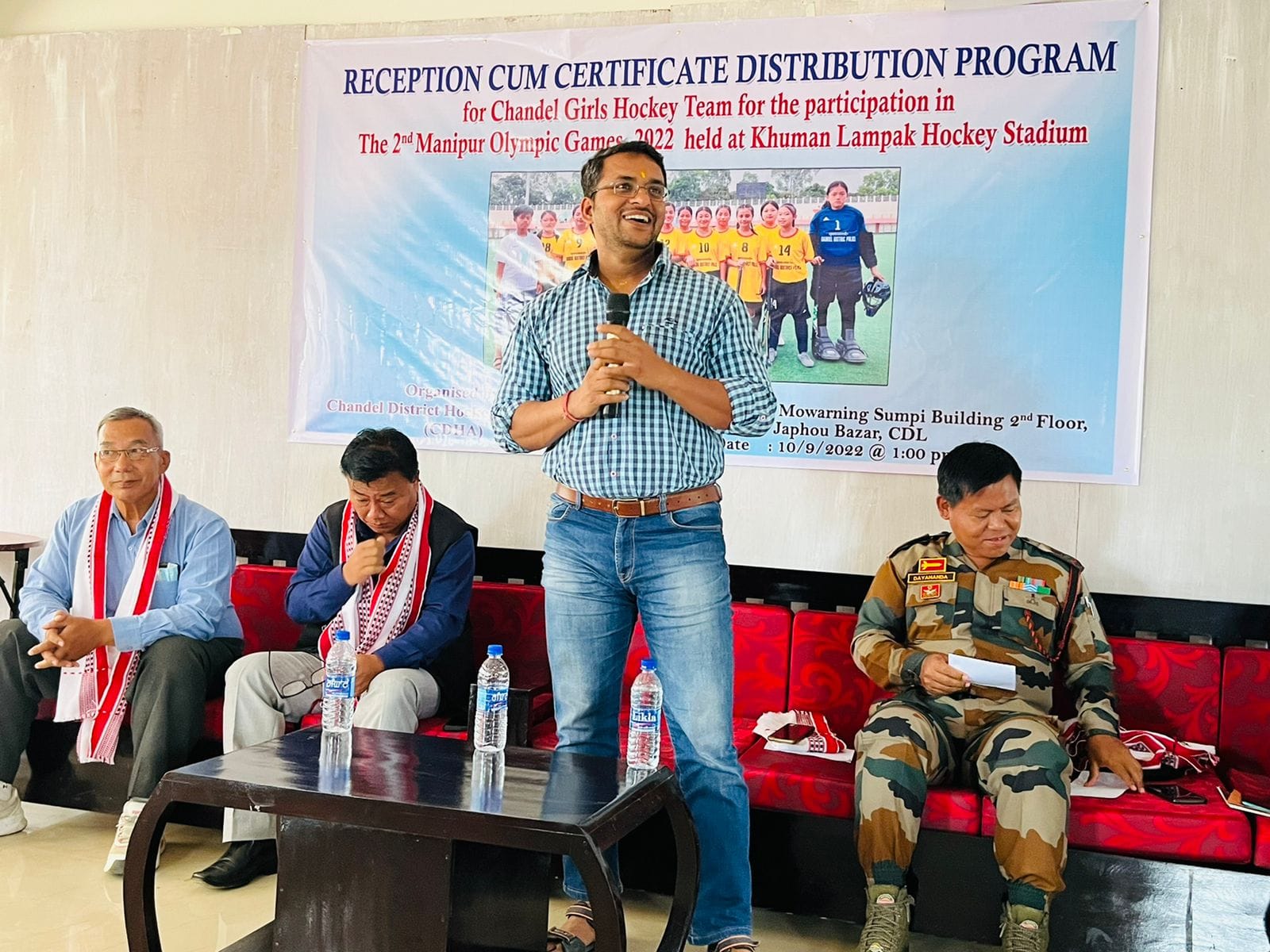 CDHA holds reception for Chandel Girls Hockey team in Manipur Olympic Games