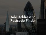 Add Address To Postcode Finder