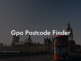 Gpo Postcode Finder