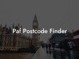 Paf Postcode Finder
