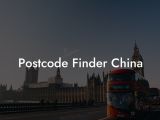 Postcode Finder China