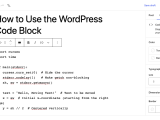 How To Use The Wordpress Code Block Gutenberg