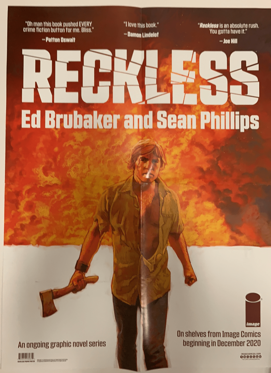 Reckless Promo Poster Ed Brubaker Sean Phillips Image Comics 24×36 Folded 1 – Ultimate Comics