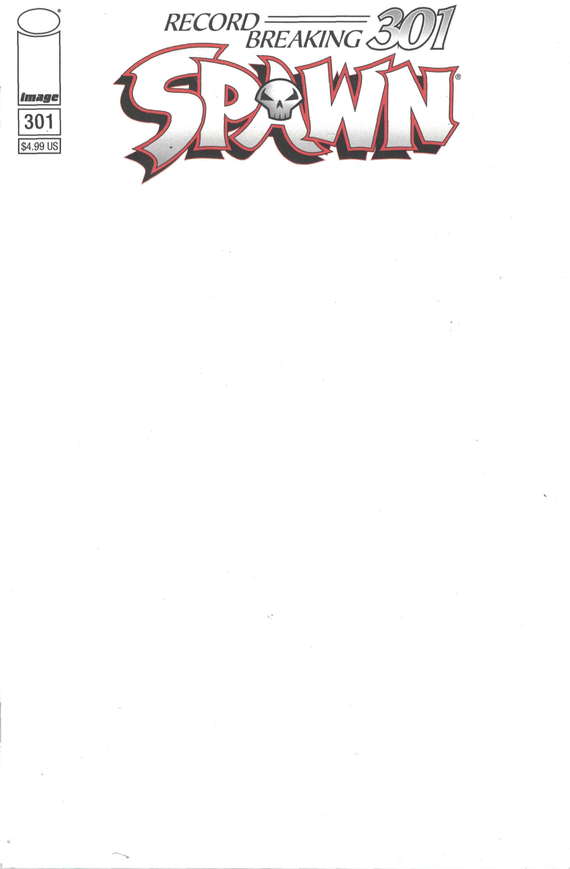 Spawn #301 Blank Sketch Variant Image 1992 McFarlane Cover Q 1 ...