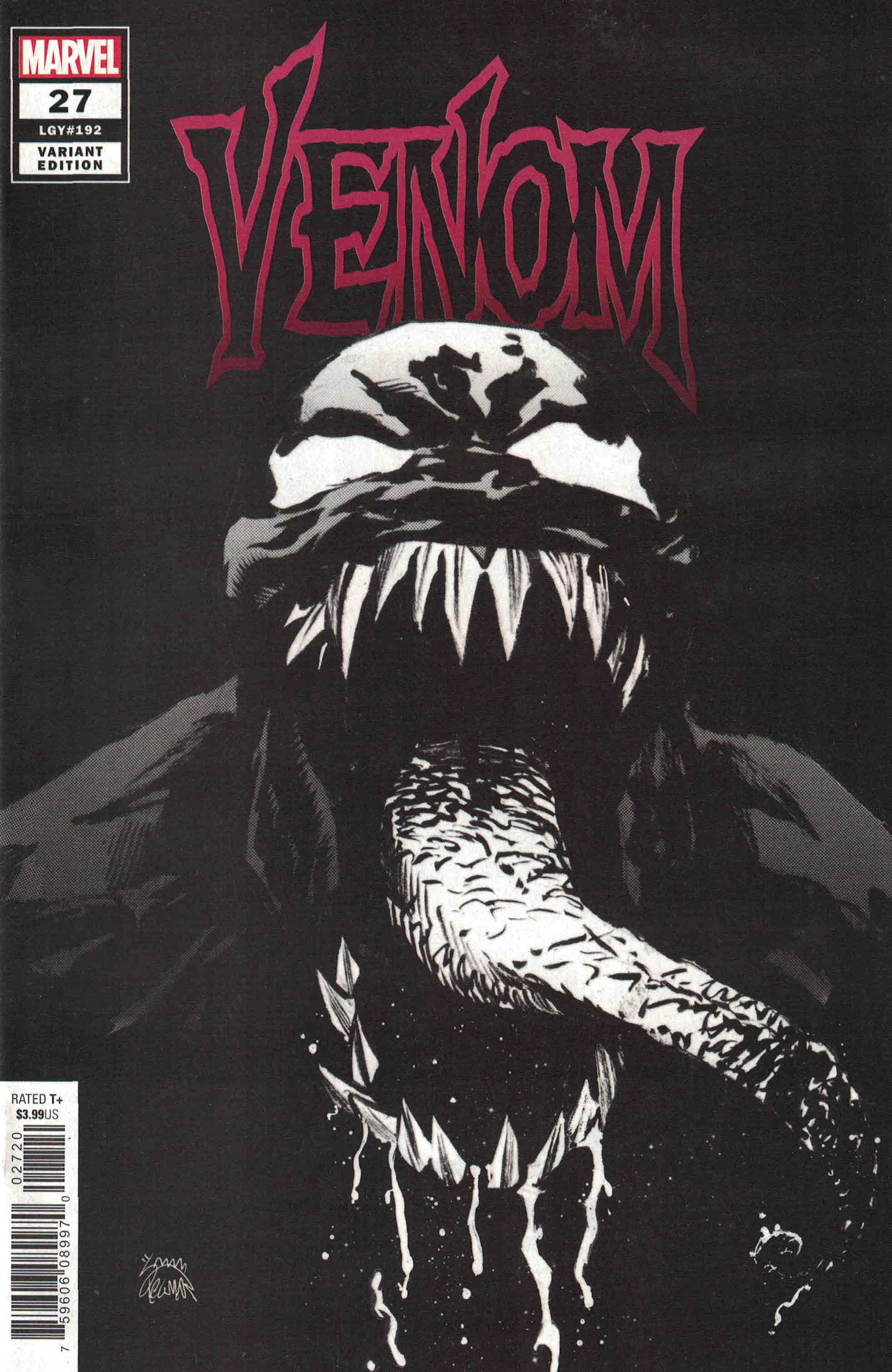 Venom #27 1:100 Ryan Stegman B&W Sketch Variant Marvel 1st Codex ...