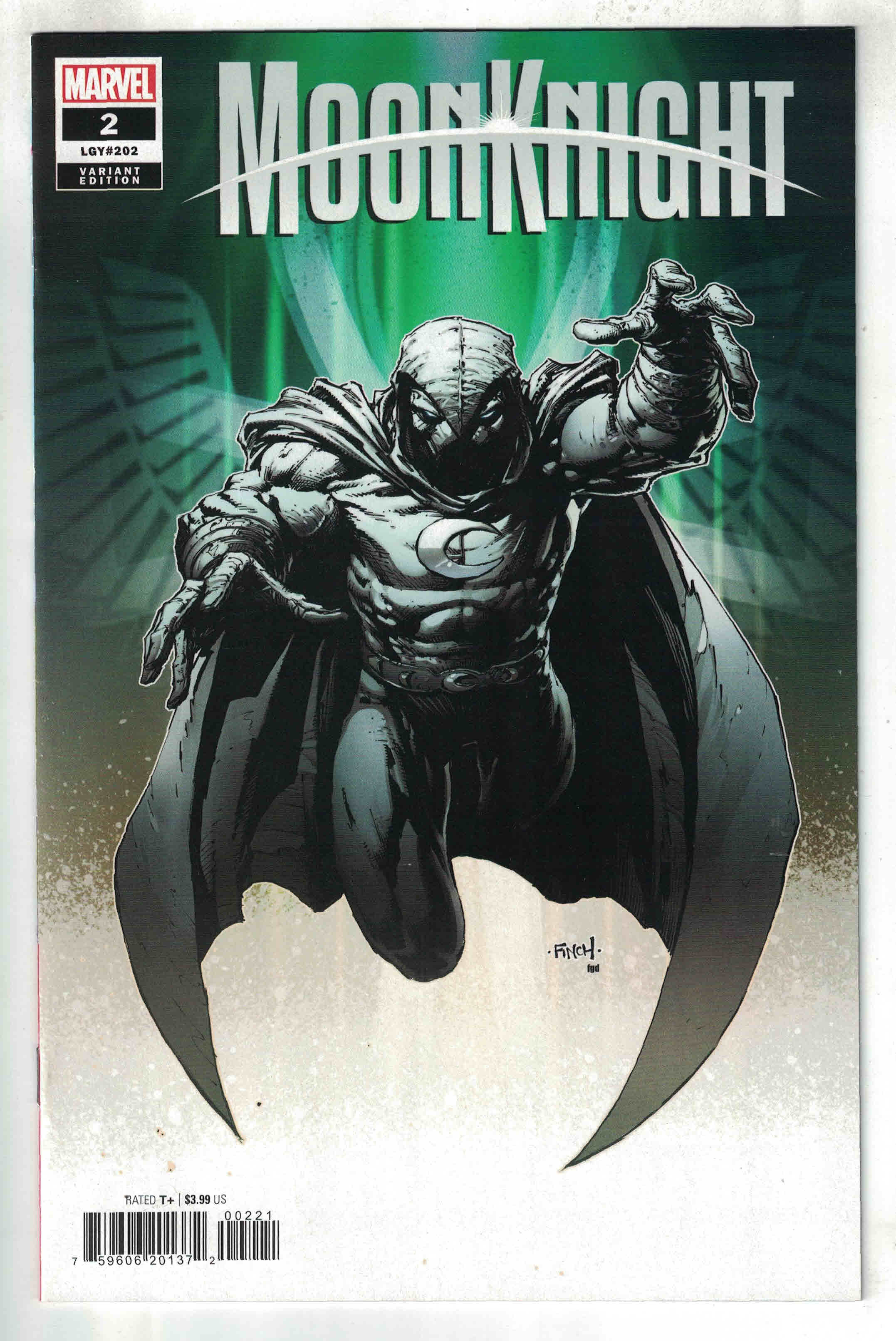 Moon Knight #2 1:25 David Finch Variant Marvel 2021 VF/NM – Ultimate Comics