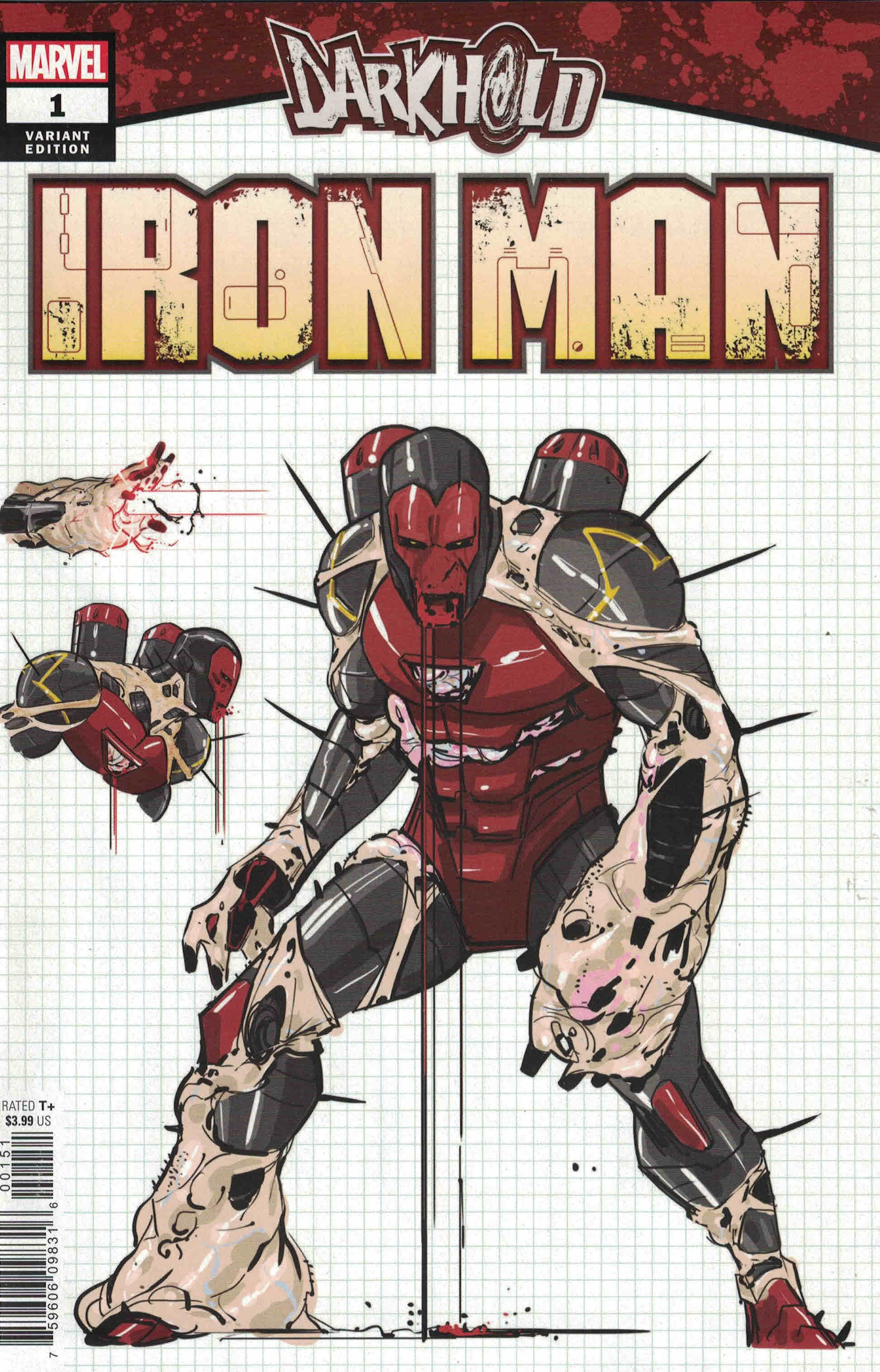 Darkhold Iron Man #1 1:10 Tormey Design Variant Ryan North Marvel 2021 ...