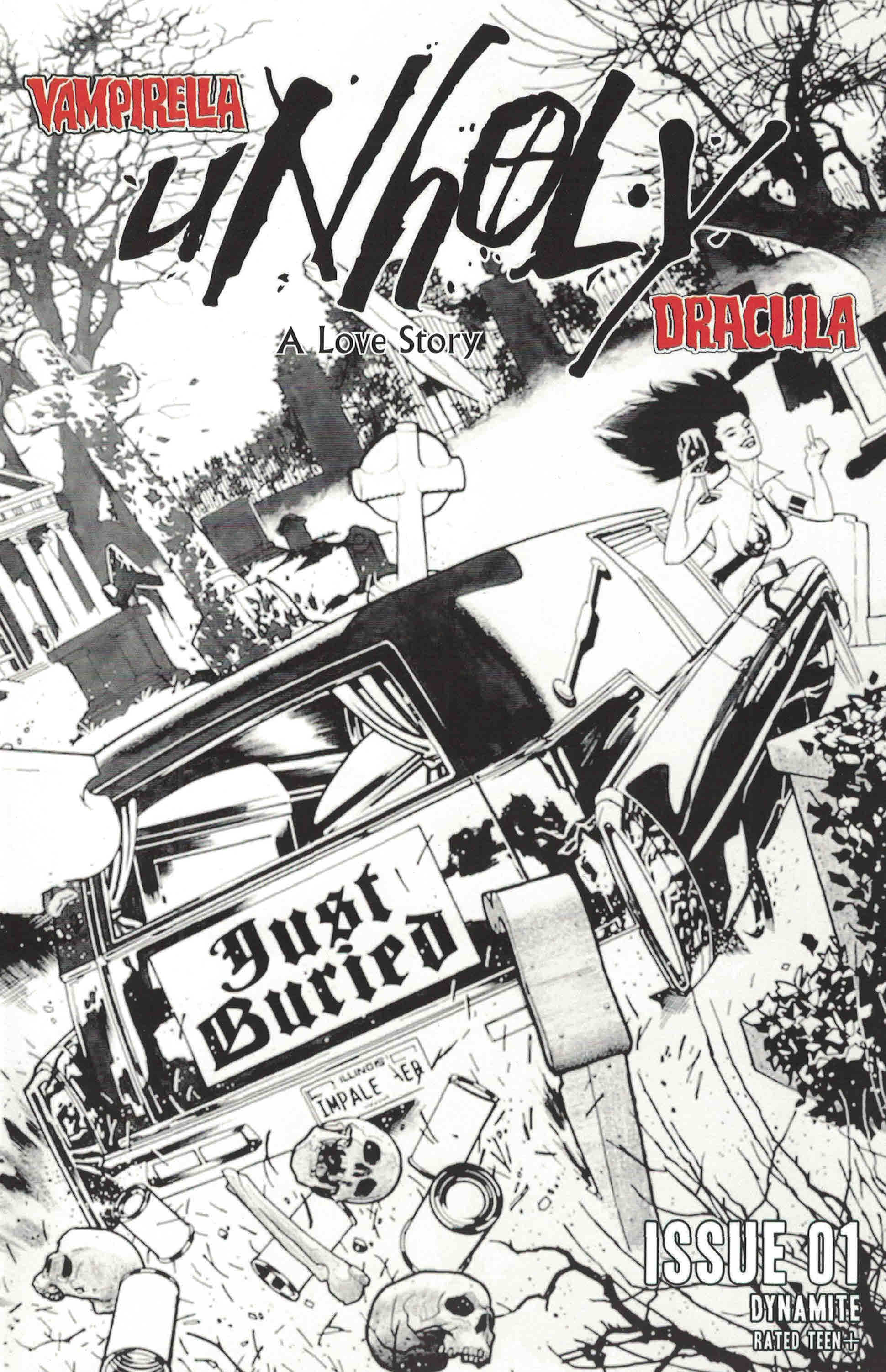 Vampirella Dracula Unholy #1 1:21 Adam Hughes B&W Variant 2021 ...