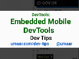 A Mobile Optimised Version Of Devtools Embedded Mobile Devtools Dev