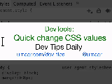 Quick Change For Css Values Chrome Devtools Dev Tips