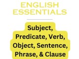 Subject Predicate Verb Object Sentence Phrase Clause Unicminds