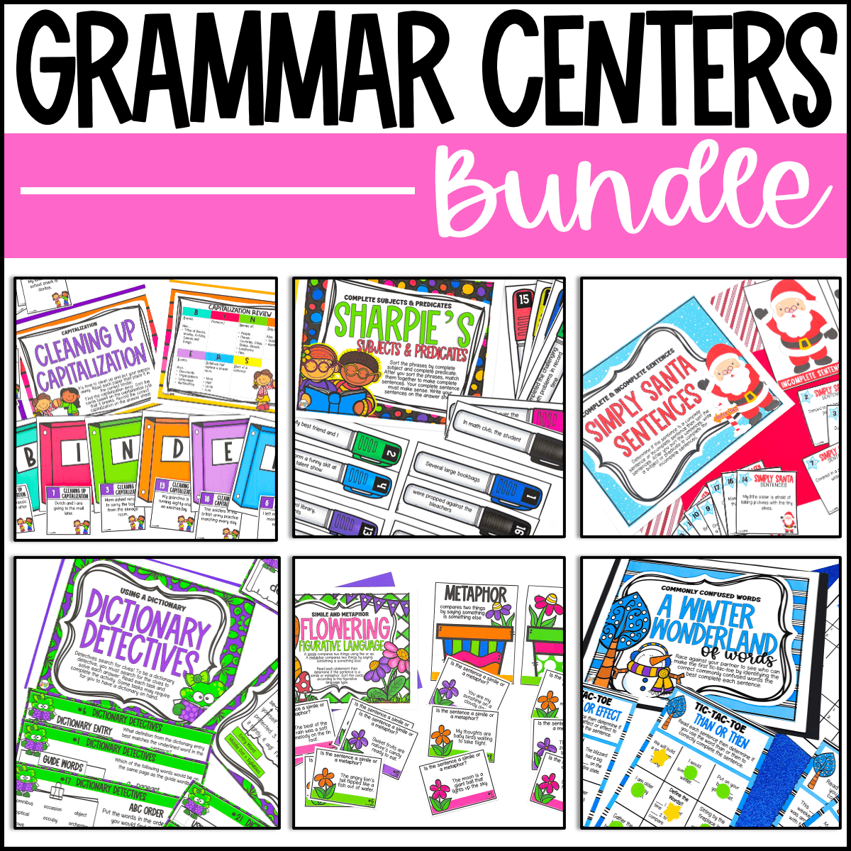 October Spooky Grammar Centers - Uniquely Upper