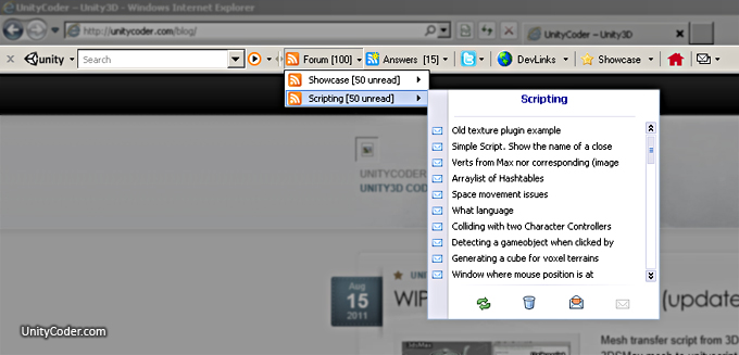 Unitycoder Unity3d Browser Toolbar Unity Coding Unity3d 5444