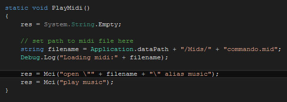 Open & Play MIDI Files with winmm.dll in Unity « Unity Coding – Unity3D