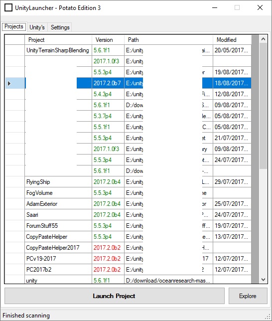 Unity Launcher (handle different projects & unity versions easily) « Unity Coding – Unity3D