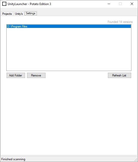 Unity Launcher (handle different projects & unity versions easily ...