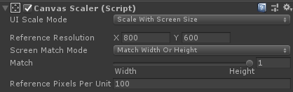 Scale Canvas and UI with Screen Size « Unity Coding – Unity3D