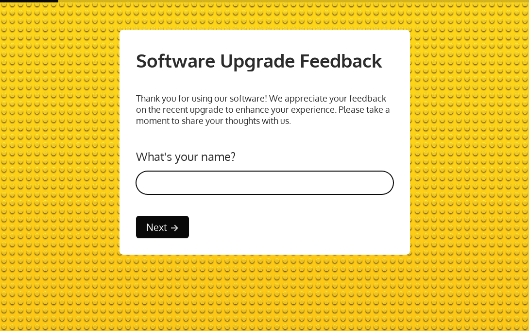Software Upgrade Feedback Form Template