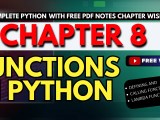 Chapter 8 Functions In Python With Free Notes
