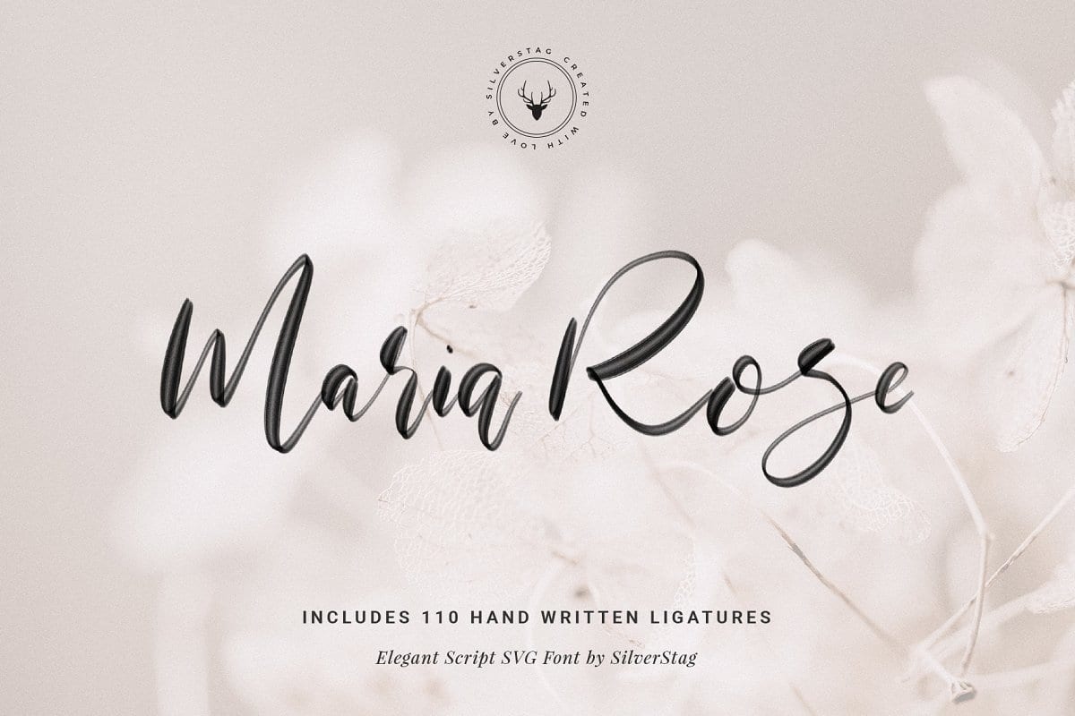 Maria Rose SVG Script Font - UpFonts