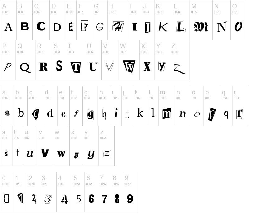 Ransom Note Font - Magazine Cutout Fonts - UpFonts