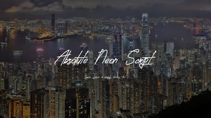 Absolute Neon Script Font - UpFonts