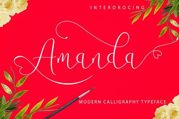 Amanda Script Font - UpFonts