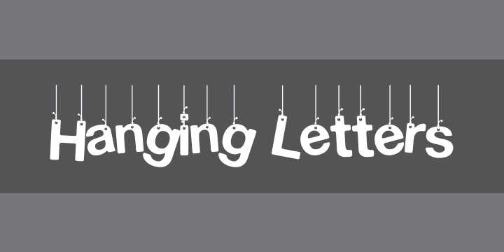 Hanging Letters Font - UpFonts