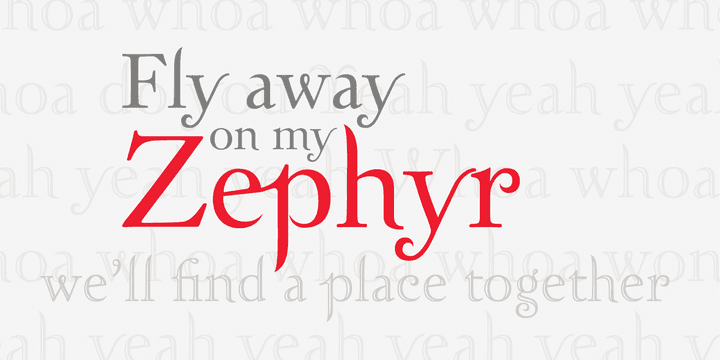 Zephyr Typeface - UpFonts