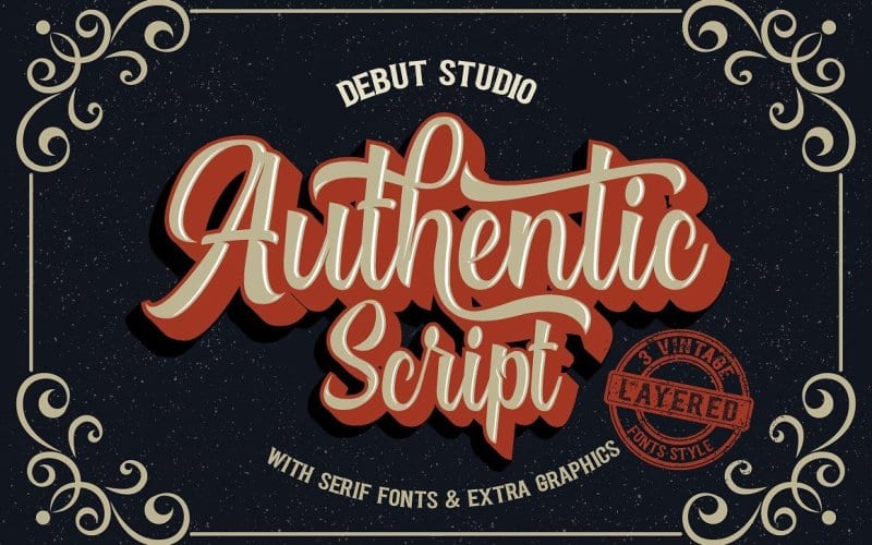 Authentic Script Font - UpFonts