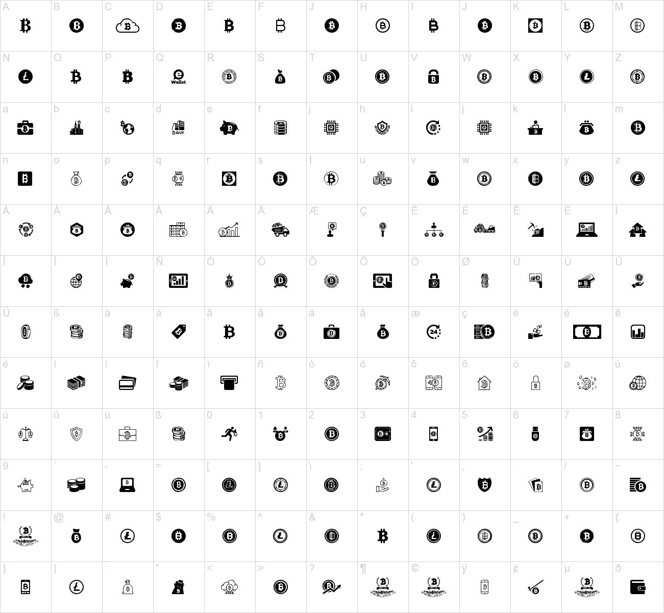 Bitcoin Font - UpFonts