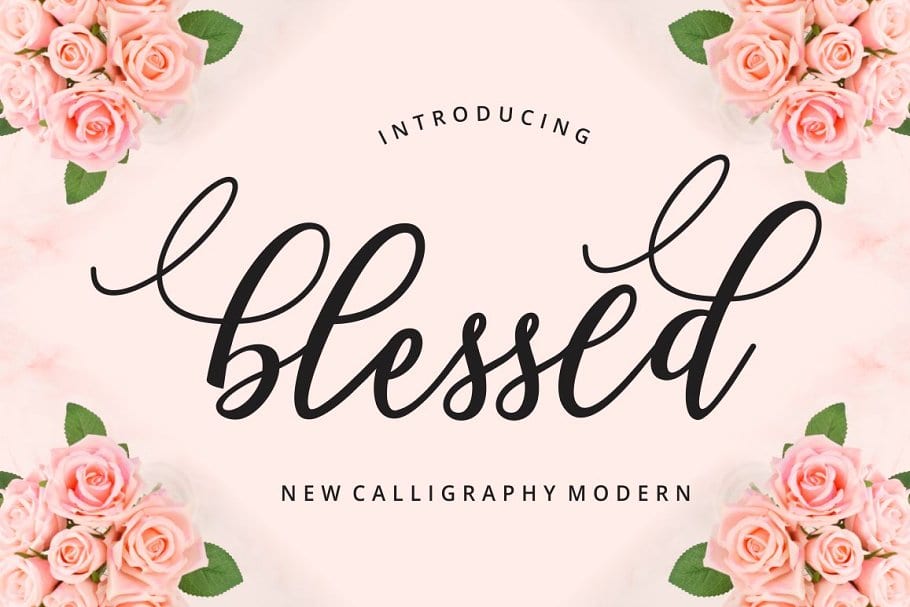 Blessed Calligraphy Font - UpFonts