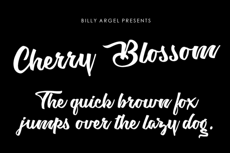 Cherry Blossom Script Font - UpFonts