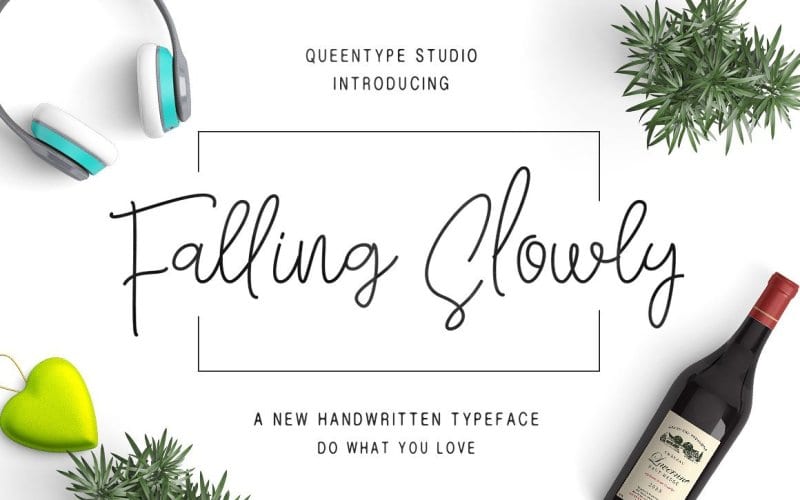 Falling Slowly Handwritten Font - UpFonts