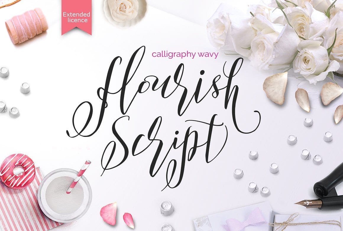 Flourish Script Font - UpFonts