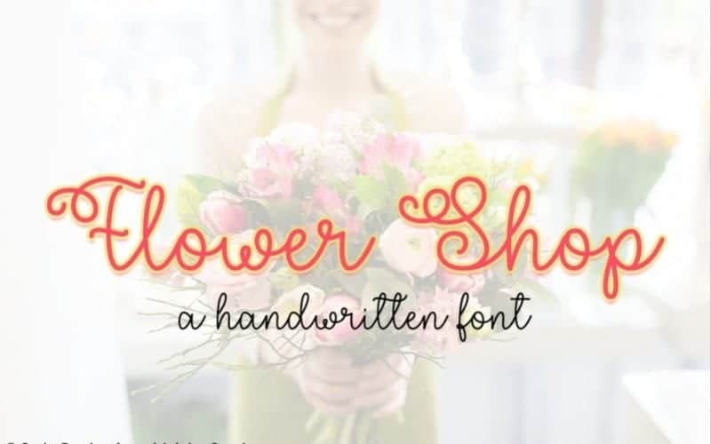 Flower Shop Script Font - UpFonts