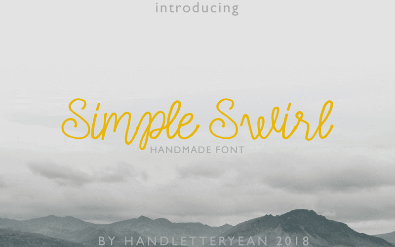 Simple Swirl Script Font - UpFonts