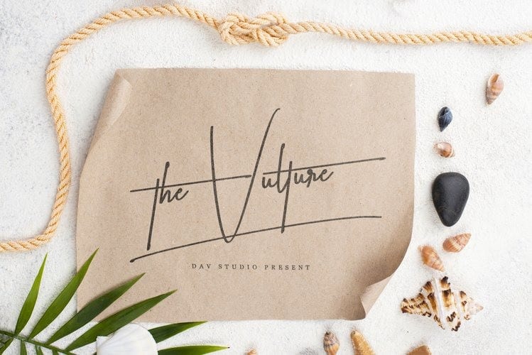The Vulture Script Font - UpFonts