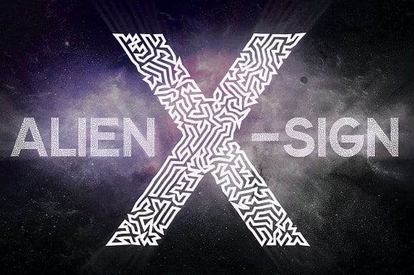 Alien Sign Display Font - UpFonts
