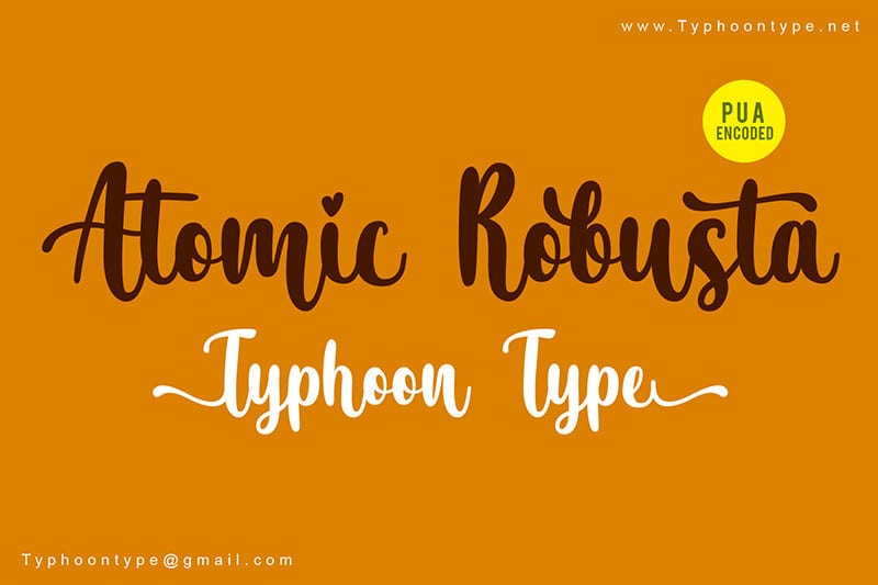 Atomic Robusta Script Font - UpFonts