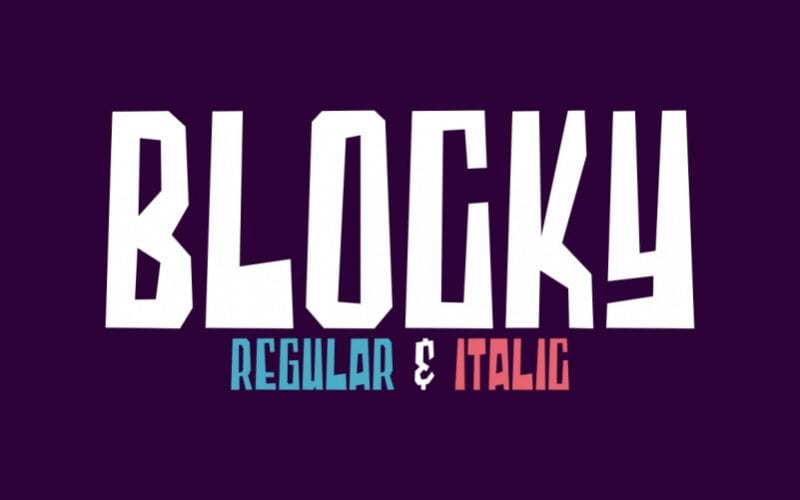 Blocky Display Font - UpFonts
