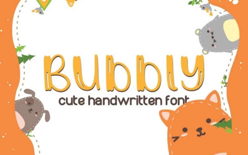 Bubbly Display Font - UpFonts