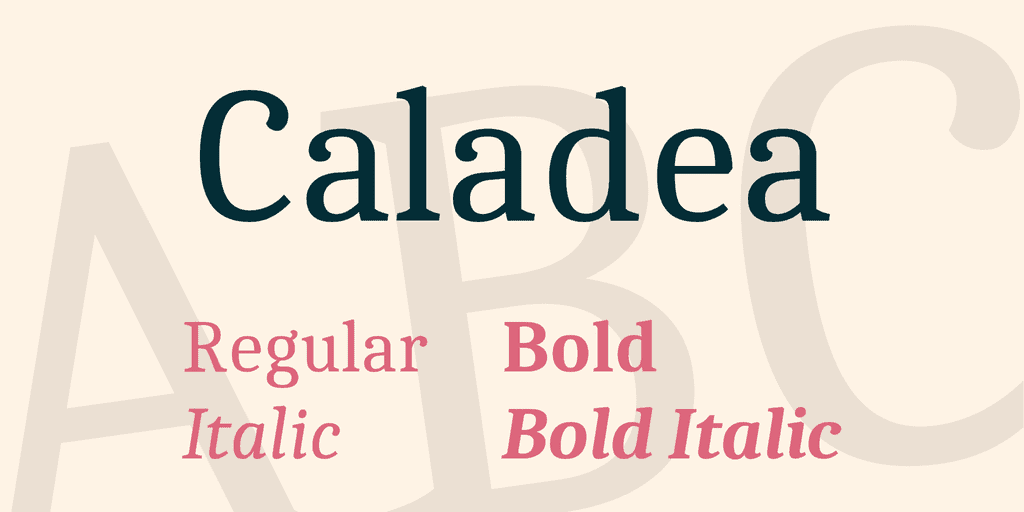Caladea Font - UpFonts