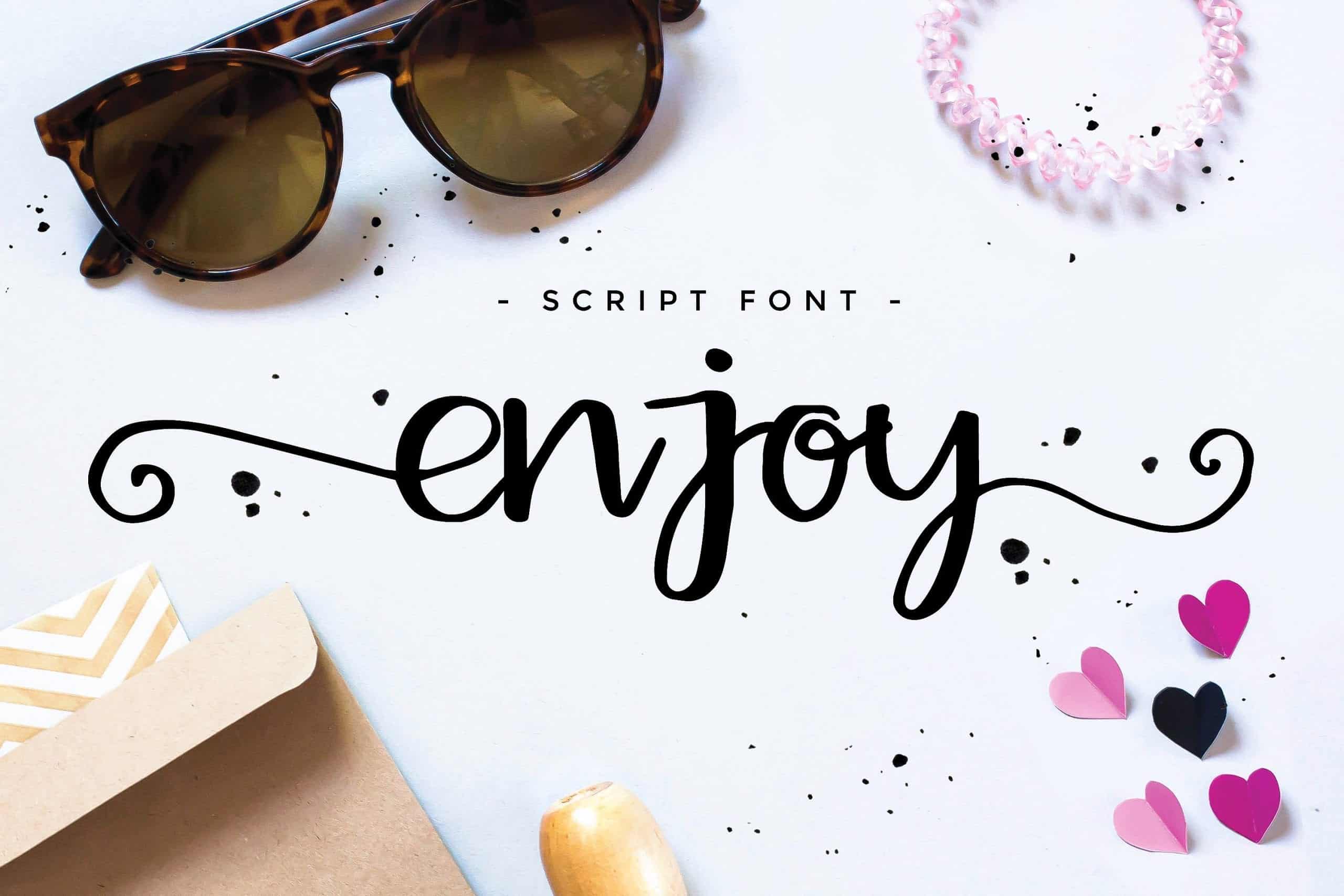 Enjoy Script Font - UpFonts