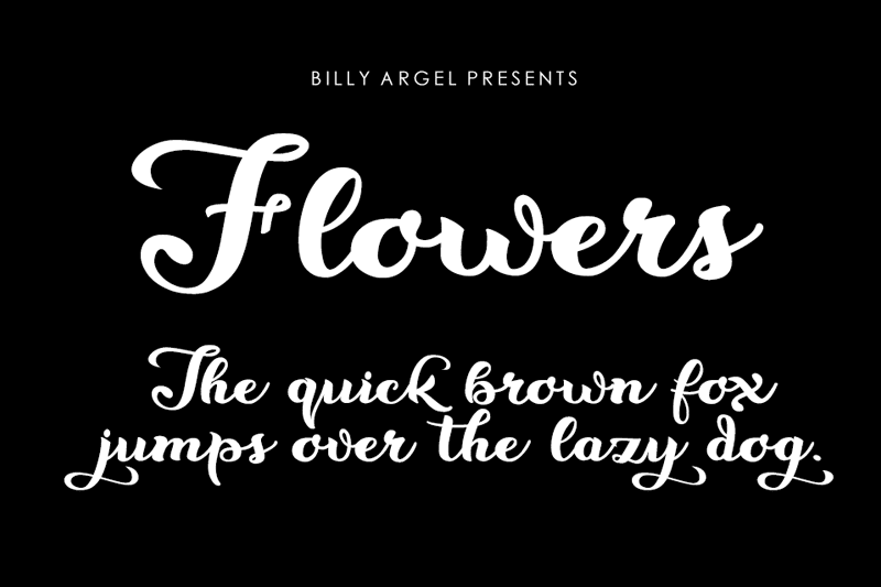 Flowers Script Font - UpFonts